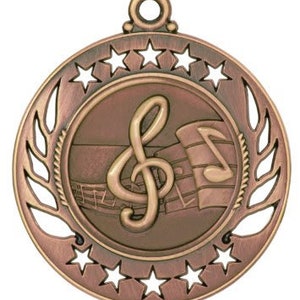 Music Award Medals - Personalized Treble Clef Award - Piano, Orchestra ...