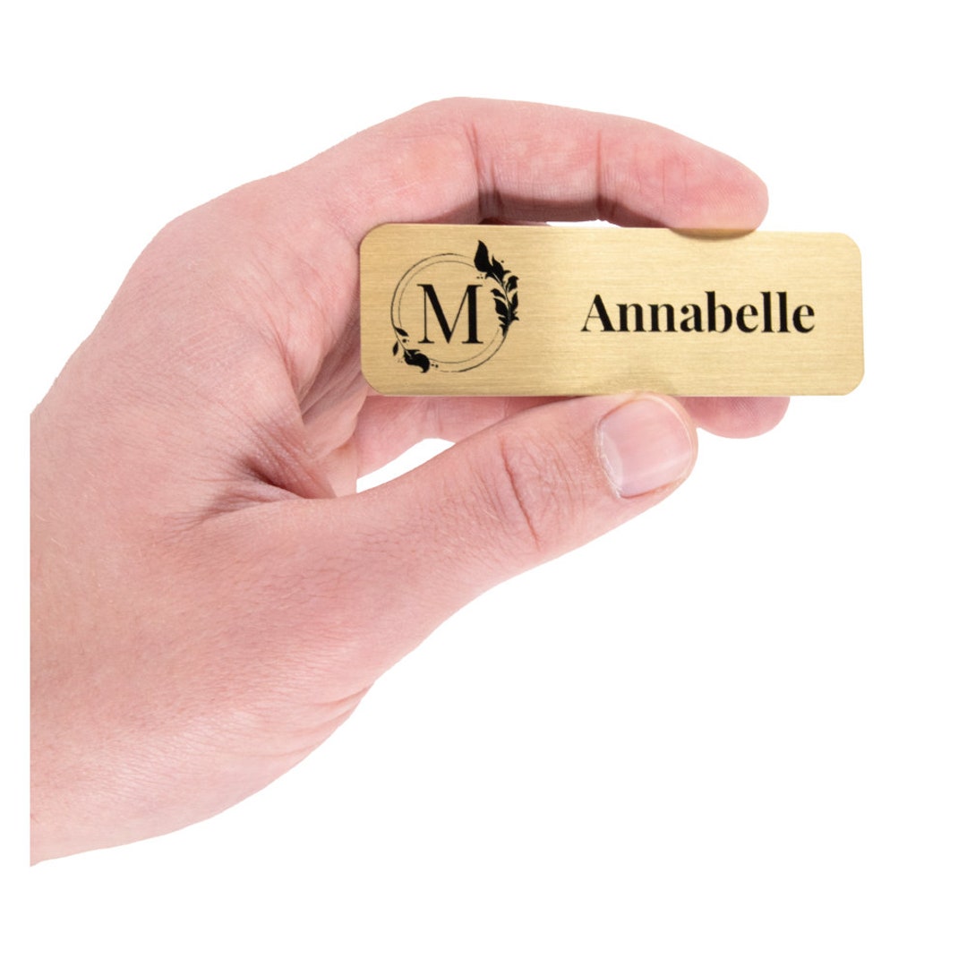 Name Tags for Work - Business Name Badges With Logo - Magnetic Name ...