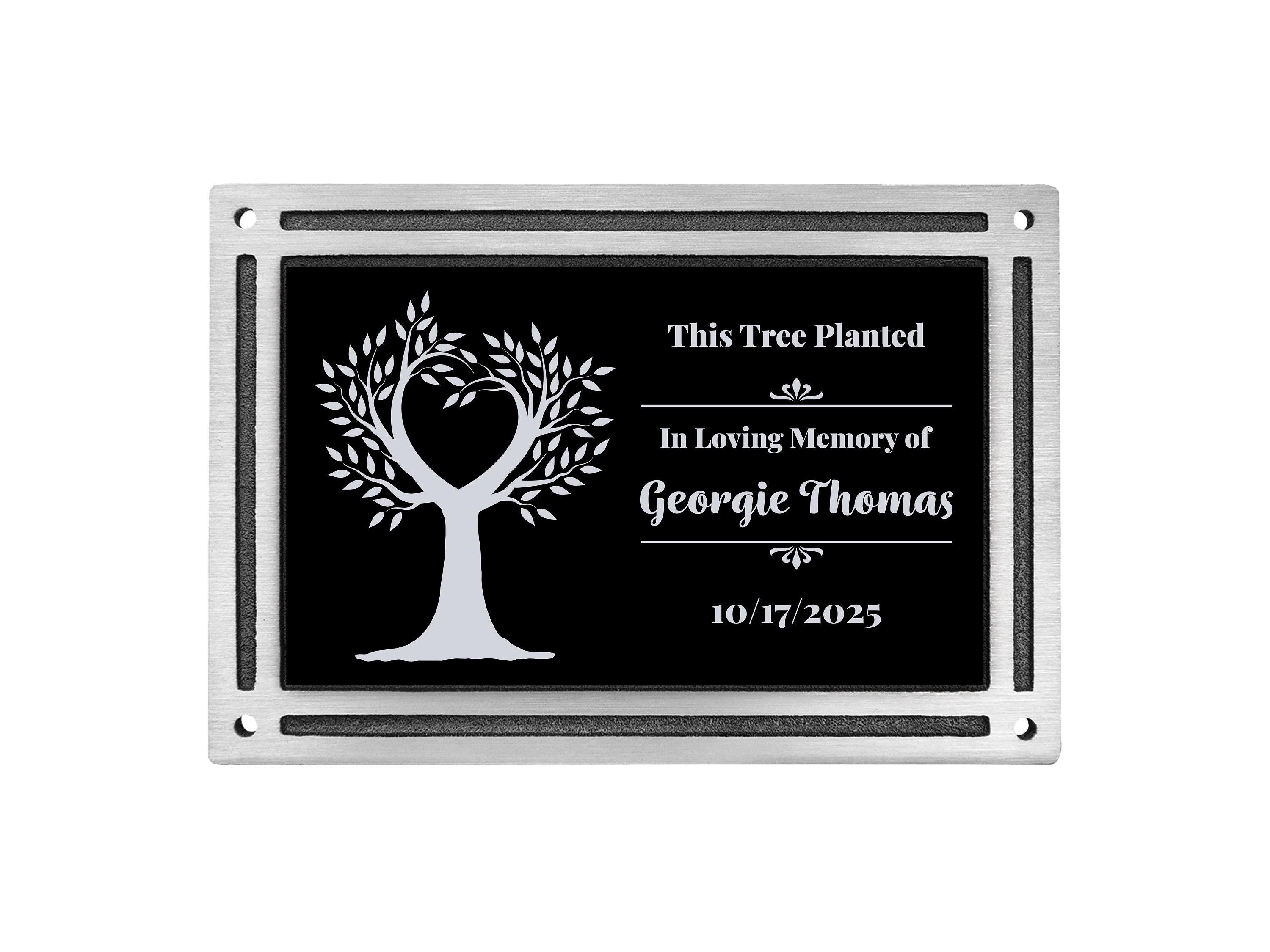Tree Memorial Plaque - Dedication Sign for Garden - in Memory of Bronze ...