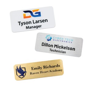 Personalized Name Badges With Magnet or Pin | Custom Logo Name Badges ...