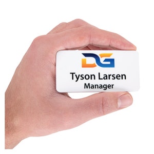 Personalized Name Badges With Magnet or Pin | Custom Logo Name Badges ...