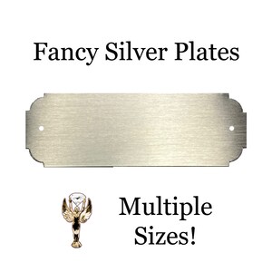 Fancy Silver Engraved Plate - Metal Name Sign - Picture Frame Plate ...