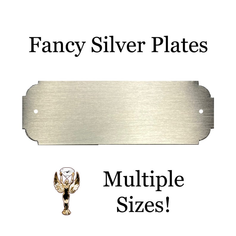 Fancy Silver Engraved Plate Metal Name Sign Picture Frame - Etsy