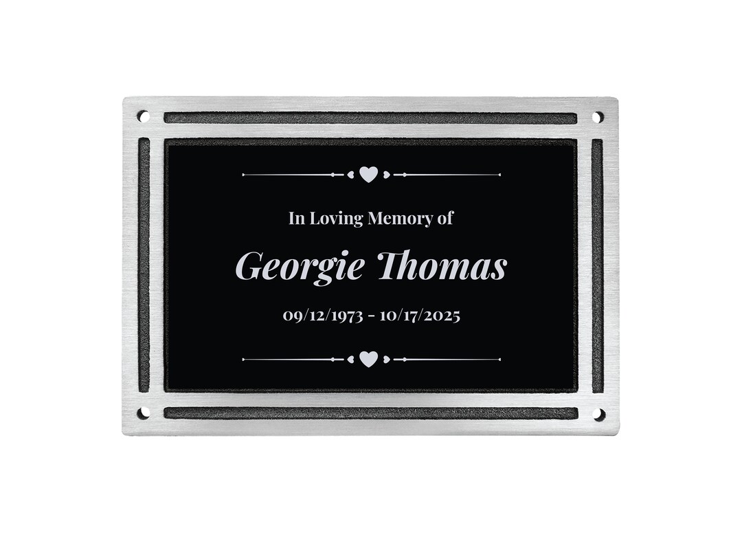 Outdoor Memorial Sign - Loved One Remembrance - Cast Plaque - Heart ...