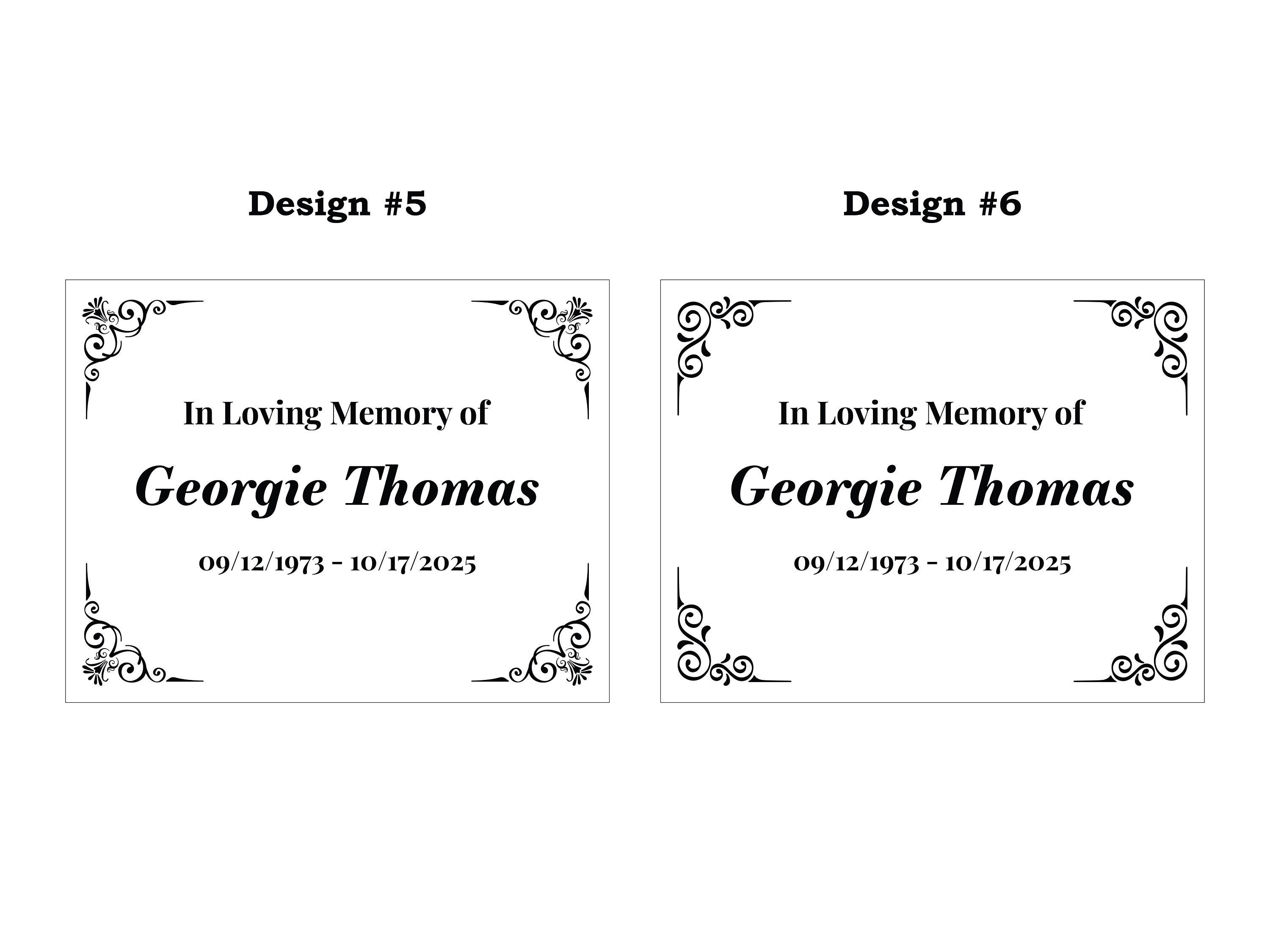 Cast Memorial Plaque - Outdoor Memorial Sign - Memorial Wall Plaque ...