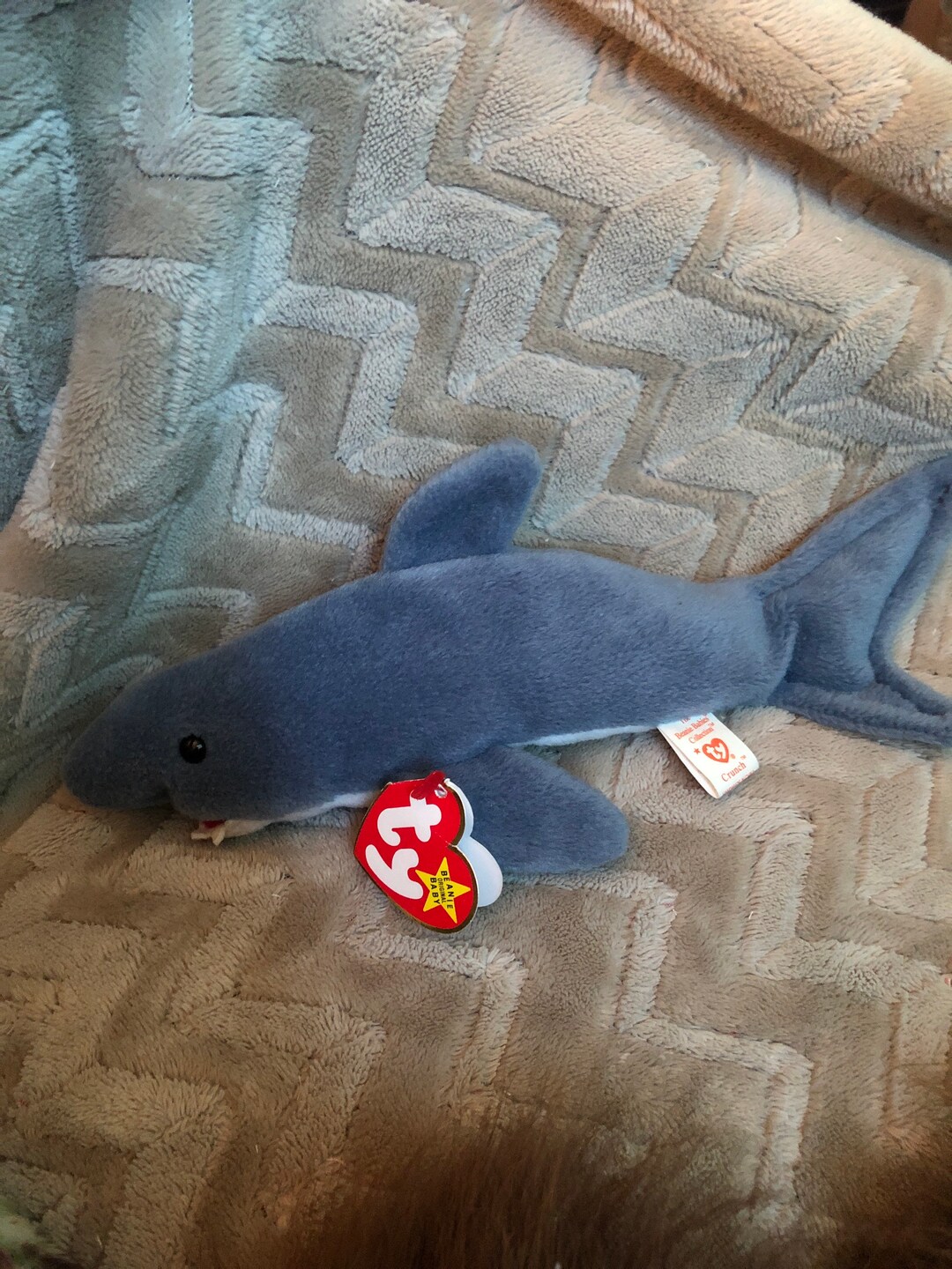 1996 TY Beanie Baby Crunch the Shark - Etsy