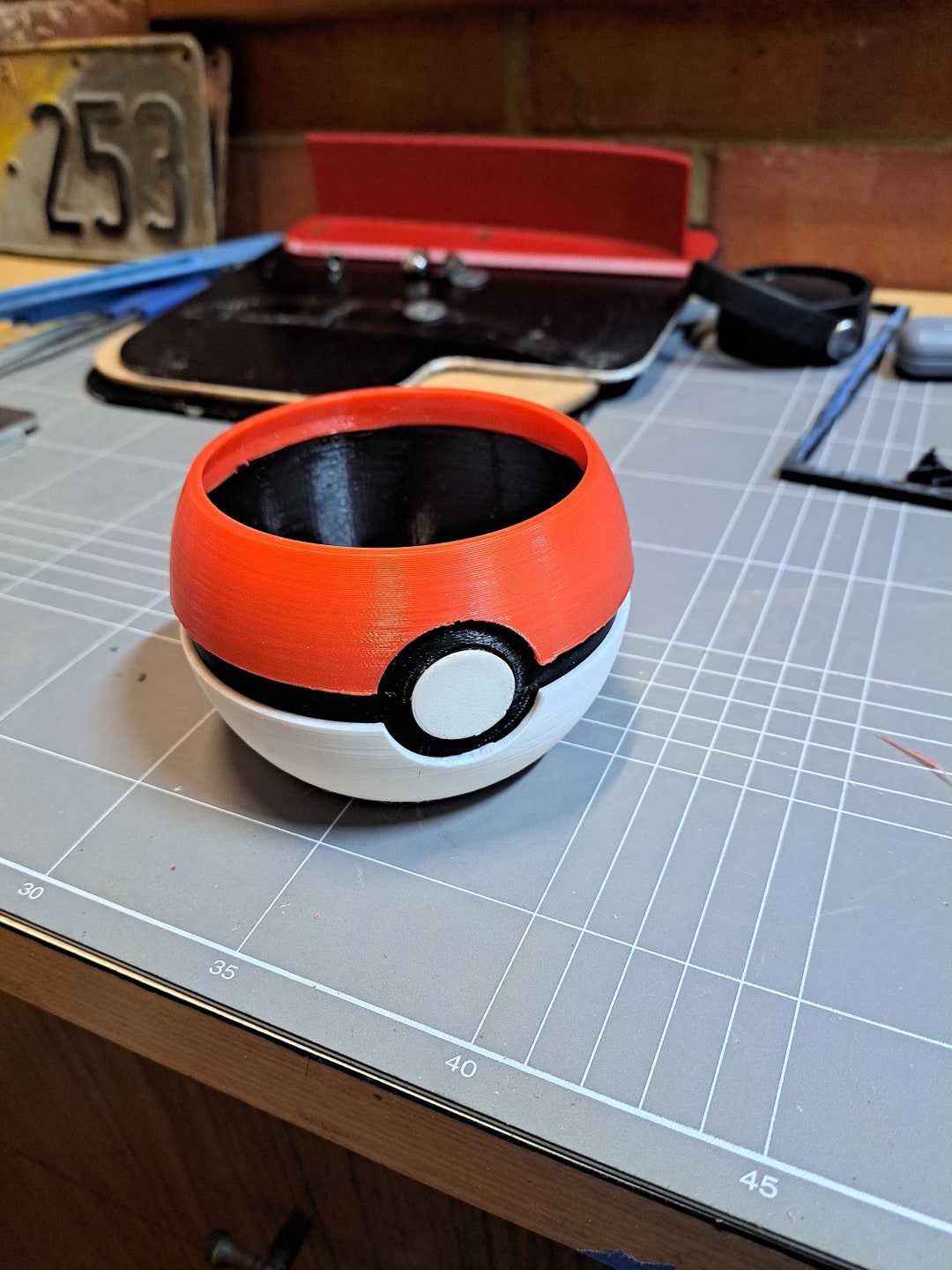 Pokemon Pokeball Planter. 150mm Diameter. Suitable for Succulents and ...