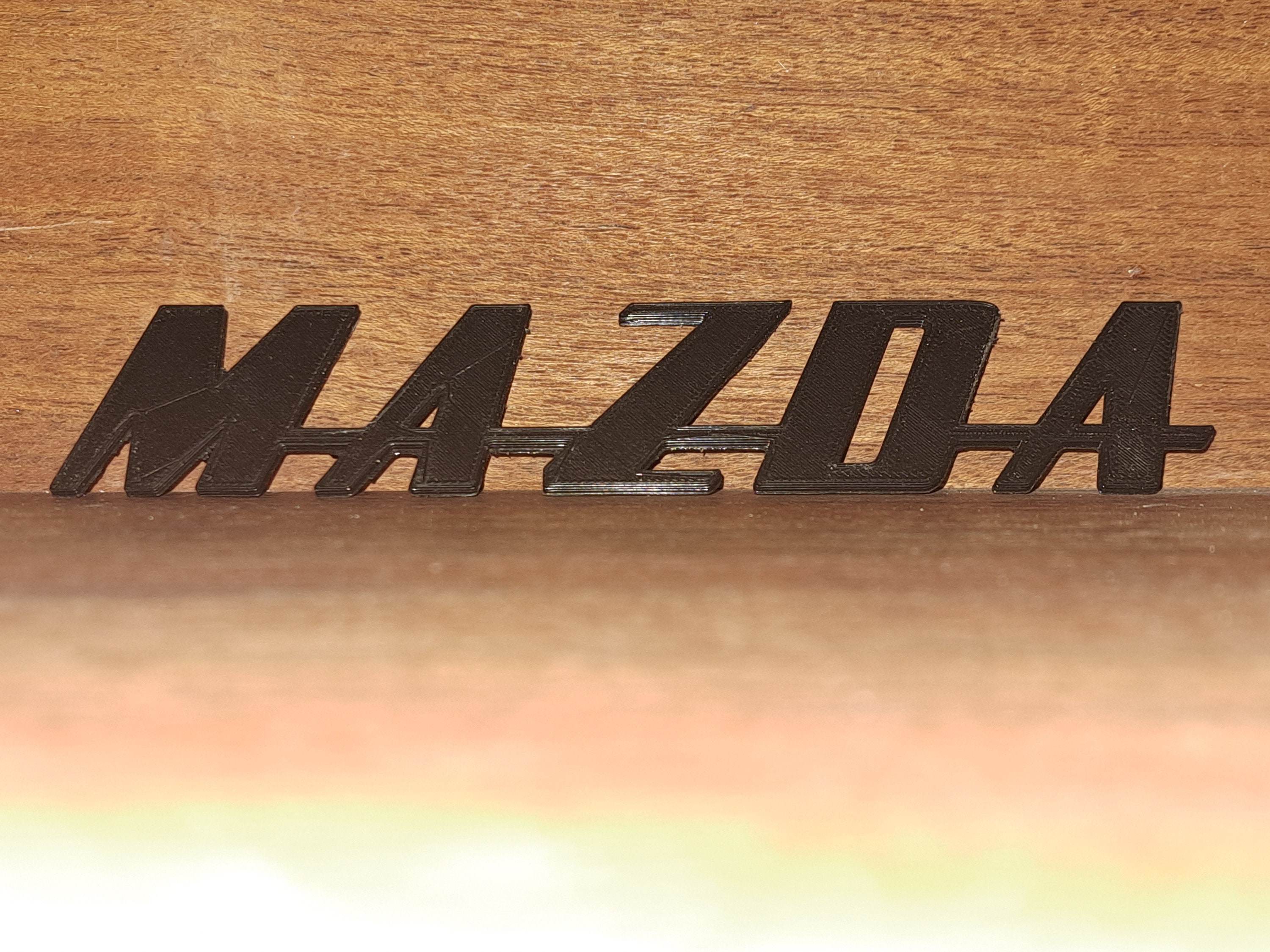 Elegant 3D Printed Vintage Mazda Logo Badge in ASA Filament - Etsy