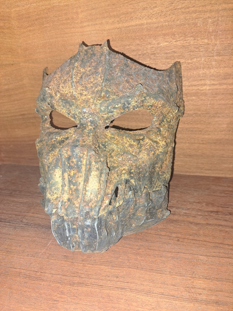 3D Printed Mask. Hinged Jaw Rust Painted Colour. Great for - Etsy