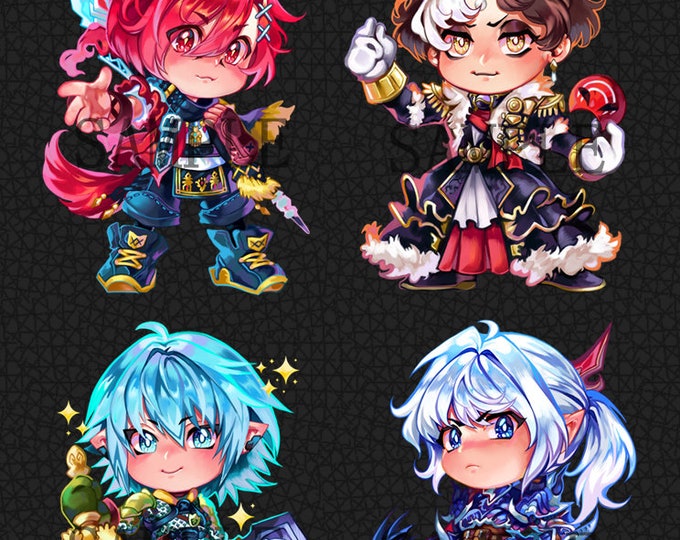 RETIRING Final Fantasy XIV Acrylic Standees FFXIV G'raha Estinien ...