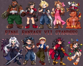 Final Fantasy VII Remake Pixel Art Acrylic Standees Cloud Strife ...