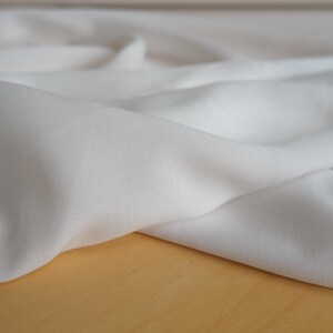 White Rayon Challis Voile - Great Lining Fabric for Dresses - Deadstock ...