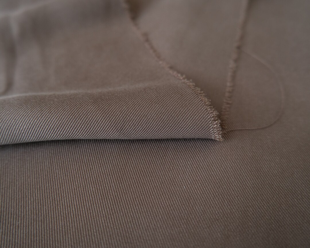 LAST PIECE Putty Lyocell Twill - Slate Brown Tencel Twill - Deadstock ...