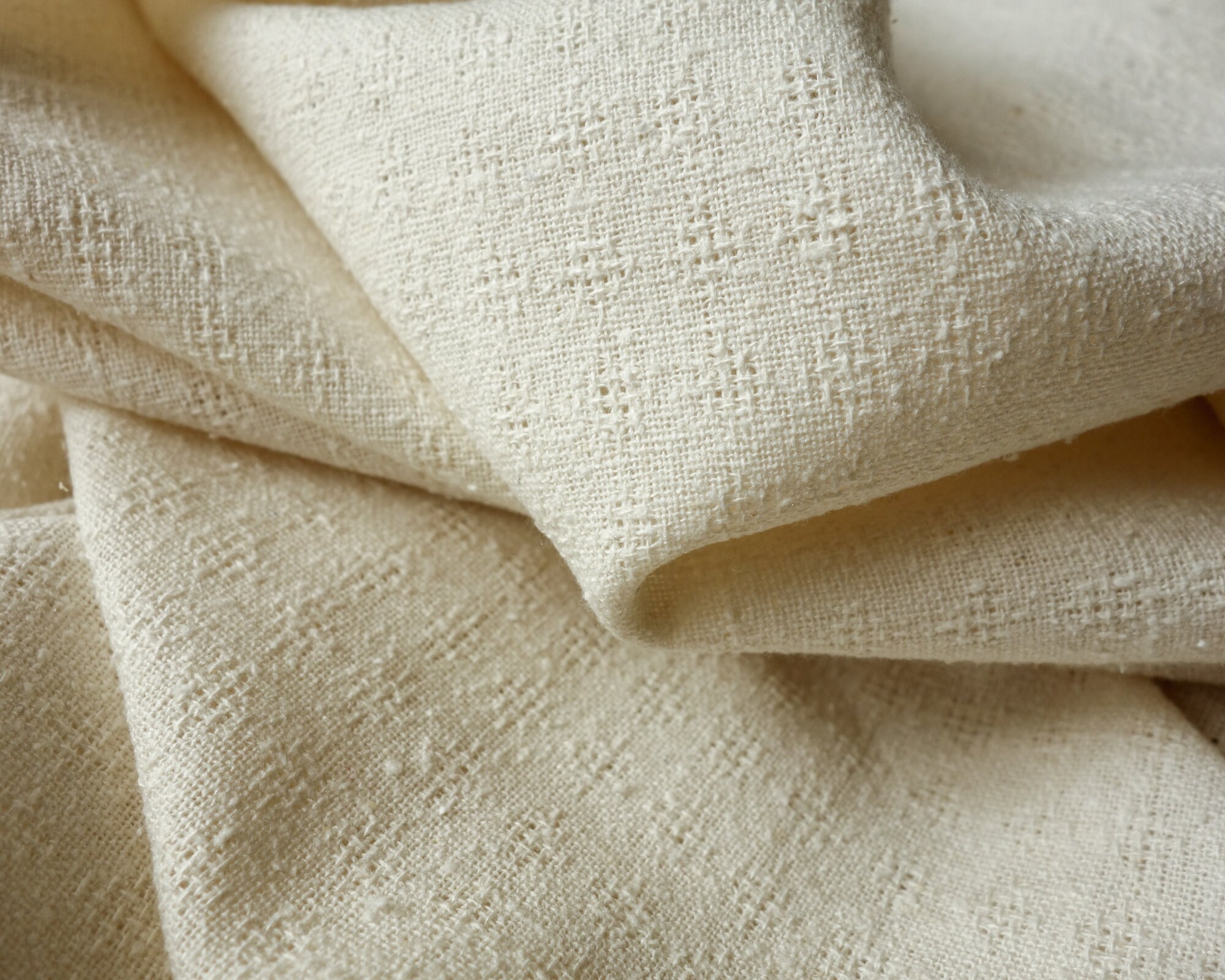 LAST 2 YARD - Undyed Diamond Dobby - Raw Silk Noil- Natural Silk Color ...