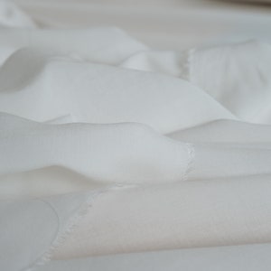 White Rayon Challis Voile - Great Lining Fabric for Dresses - Deadstock ...