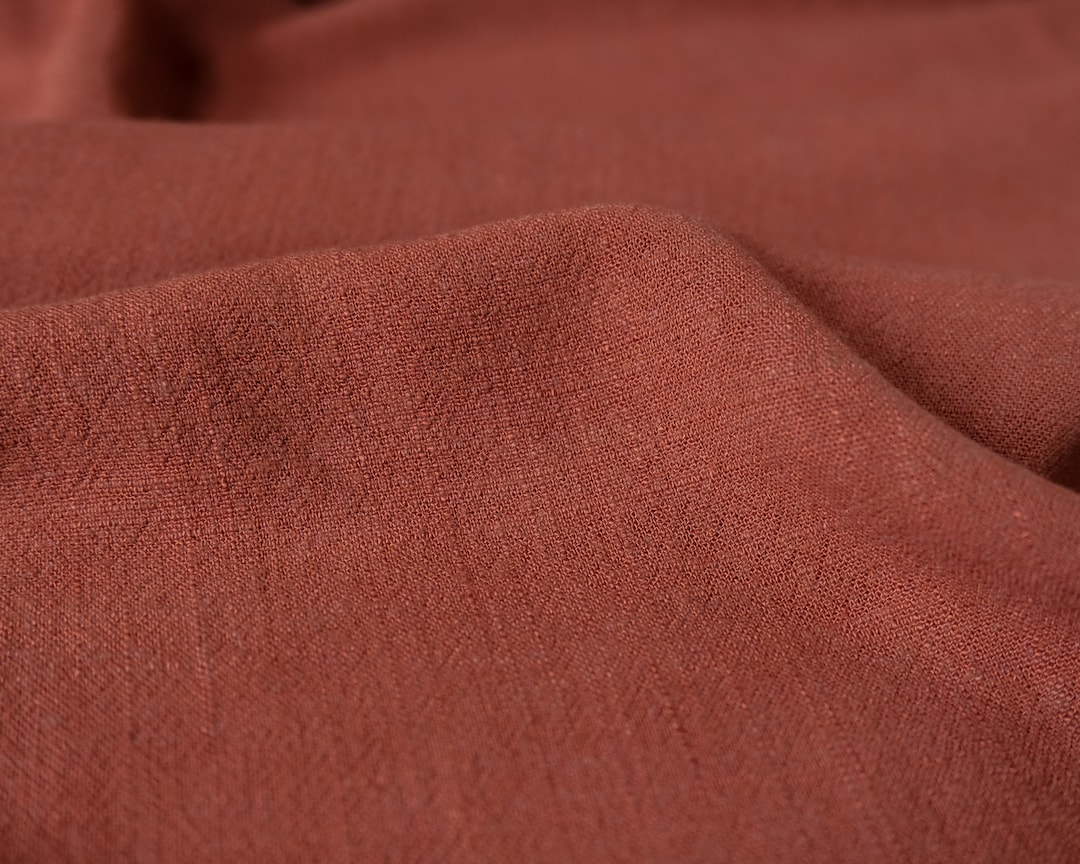 Terracotta Viscose Linen Slub Fabric by the Yard - Etsy
