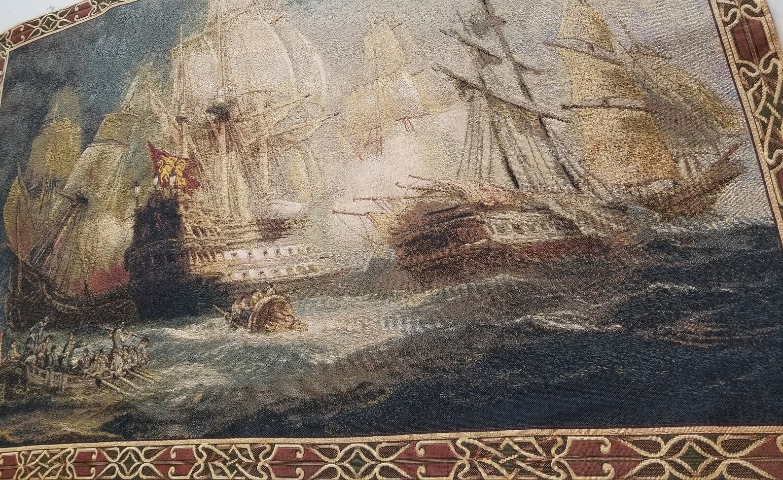 Wall Tapestry of a Naval Battle Scene - Etsy