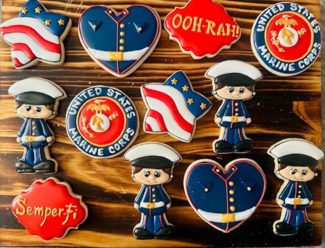 Marine Corp Cookies 2 - Etsy