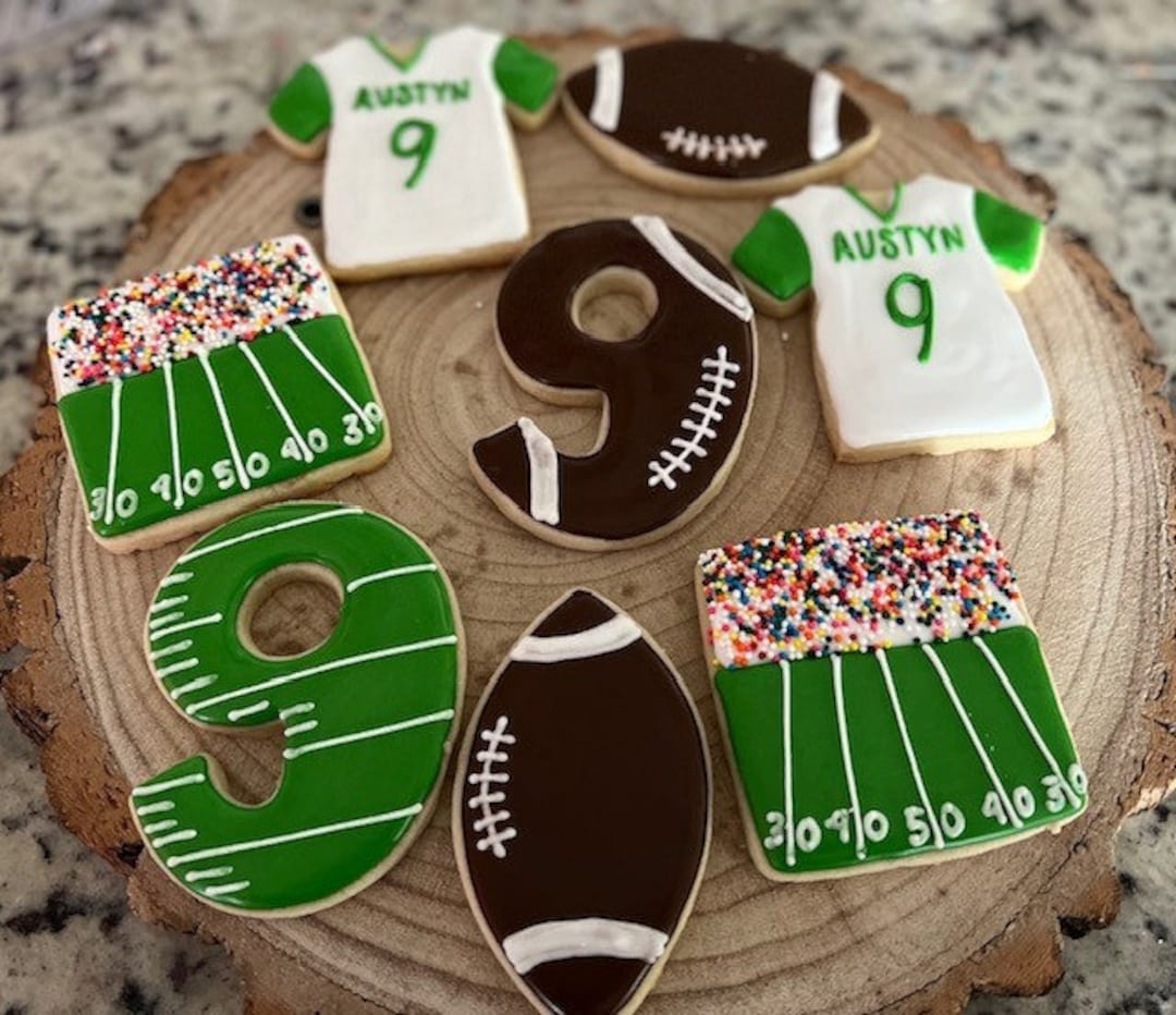 Football Birthday Cookies - Etsy