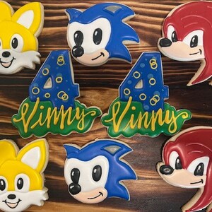 Sonic Inspired Birthday Cookies - Etsy