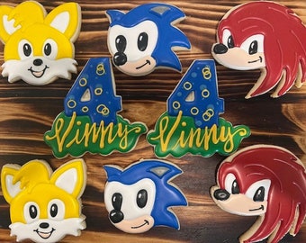 Sonic the Hedgehog Inspired Sugar Cookies - Etsy