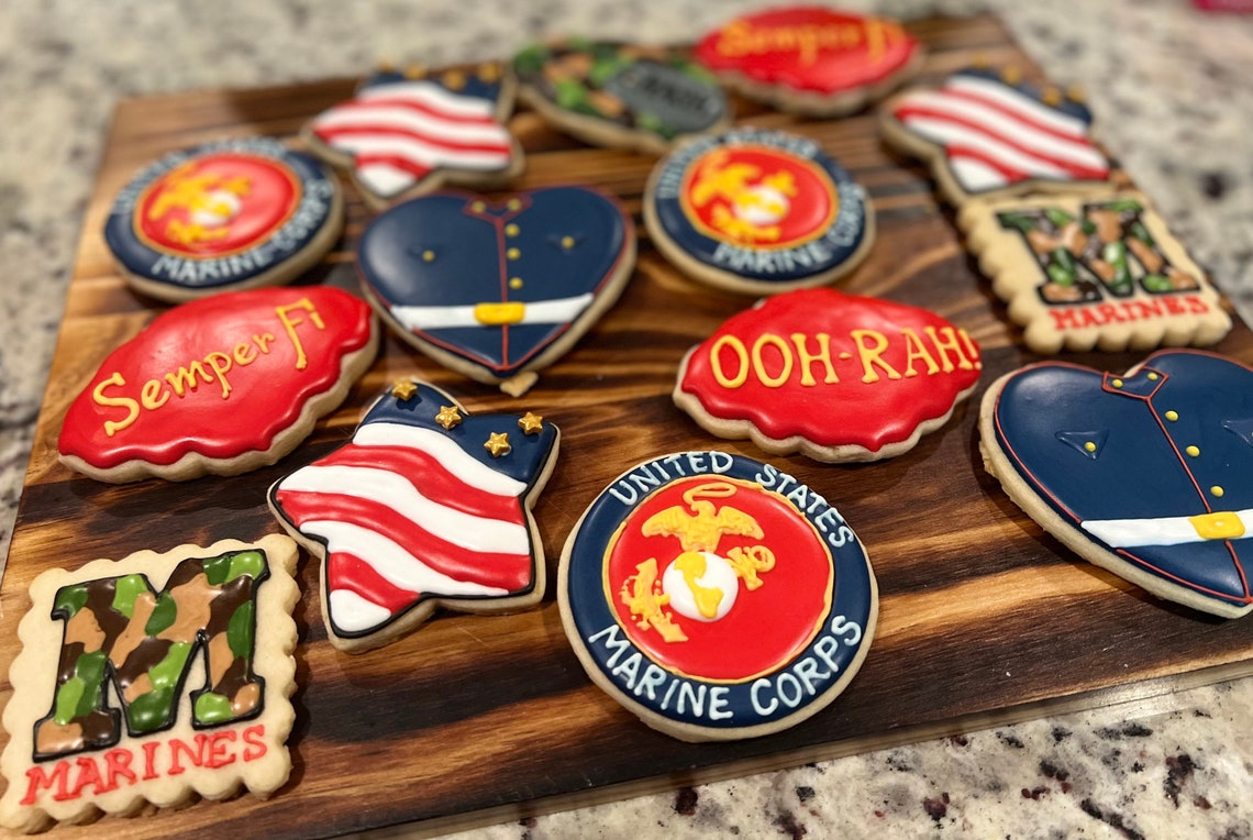 Marine Corp Cookies - Etsy