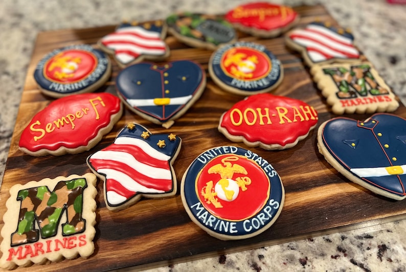 Marine Corp Cookies - Etsy