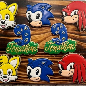 Sonic Inspired Birthday Cookies - Etsy