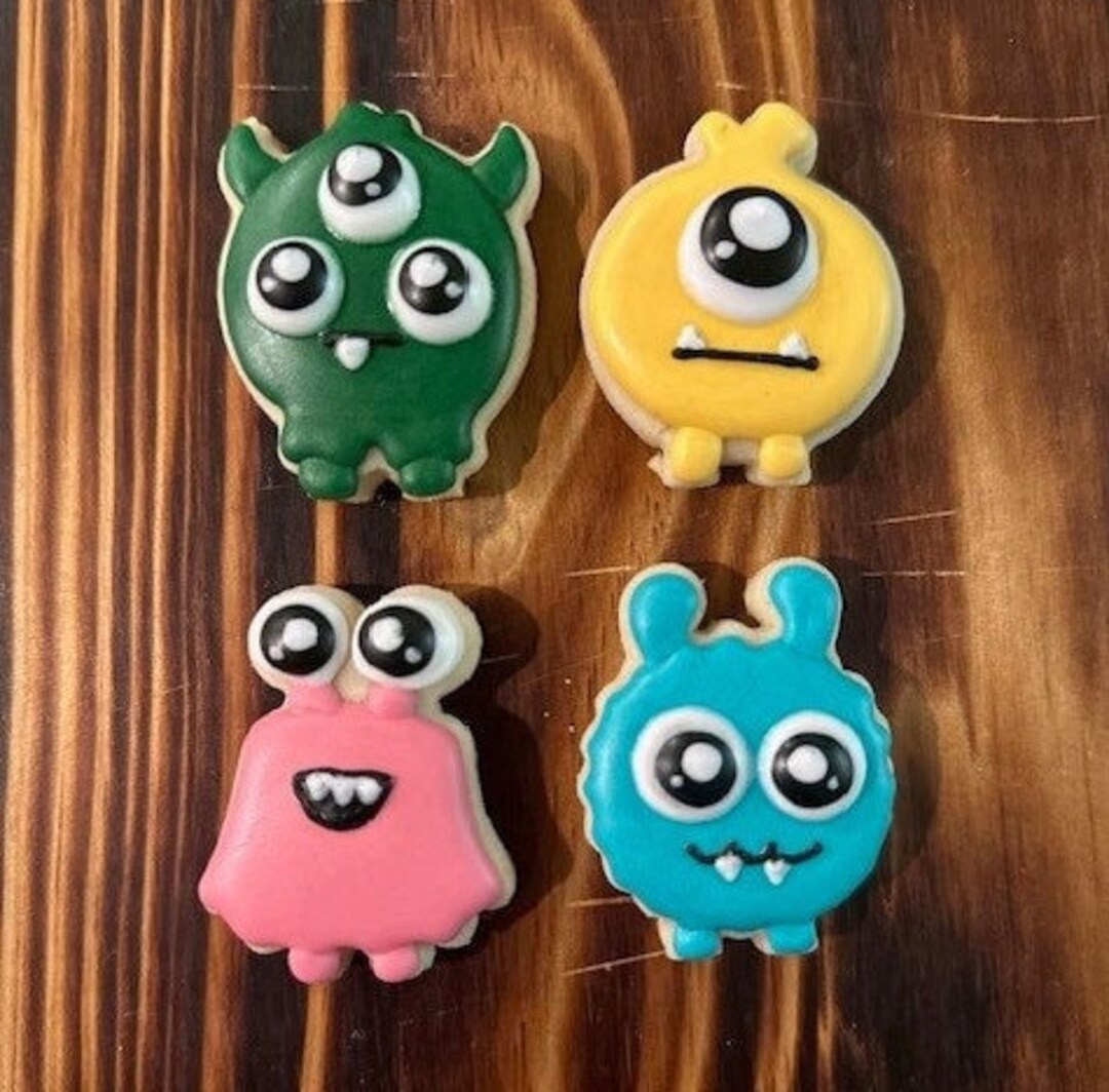 Halloween Mini Monster Cookies - Etsy