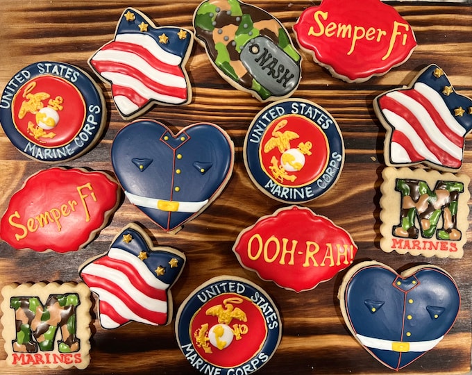 Custom Military Sugar Cookies, Veteran Cookies, Decorated Sugar Cookies ...