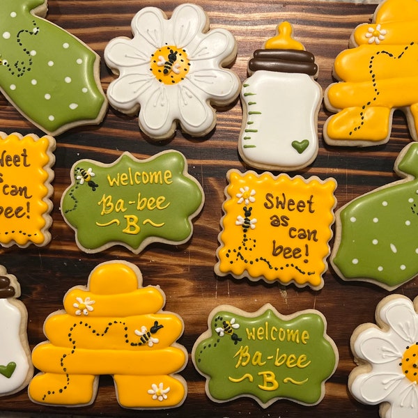 Bee Baby Shower Cookies - Etsy