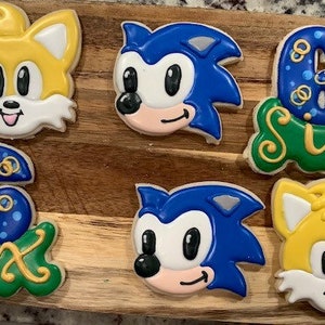 Sonic Inspired Birthday Cookies - Etsy