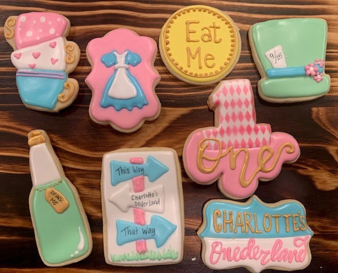 Wonderland Birthday Cookies - Etsy