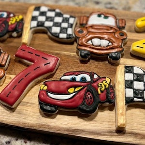Cars Themed Birthday Cookies - Etsy