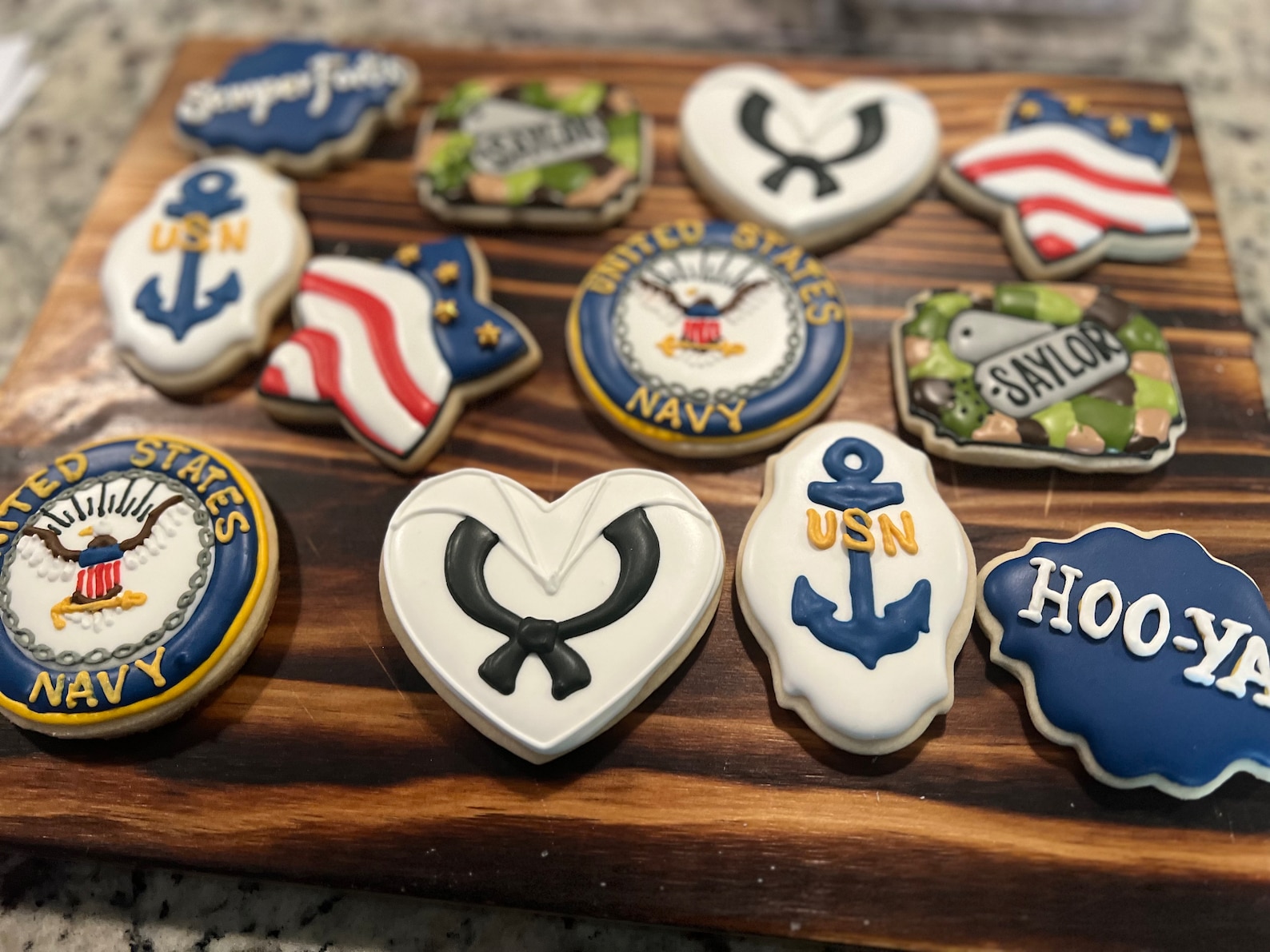 Navy Cookies - Etsy