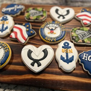 Navy Cookies - Etsy