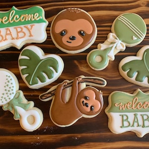 Sloth Baby Shower Cookies - Etsy