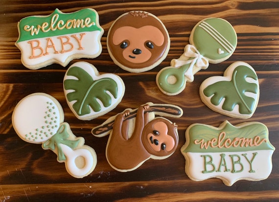 Sloth Baby Shower Cookies - Etsy
