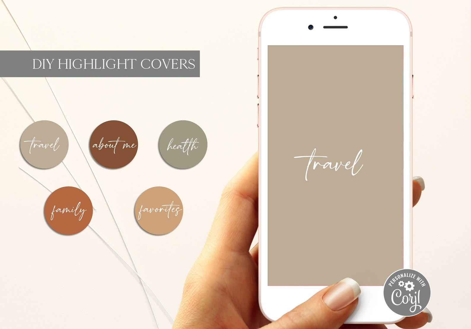 EDITABLE Instagram Highlight Covers DIY Instagram Story - Etsy