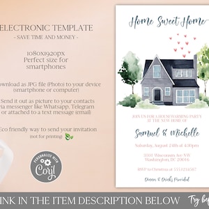 House Warming Text Invitation, Housewarming Party Evite, Electronic New ...