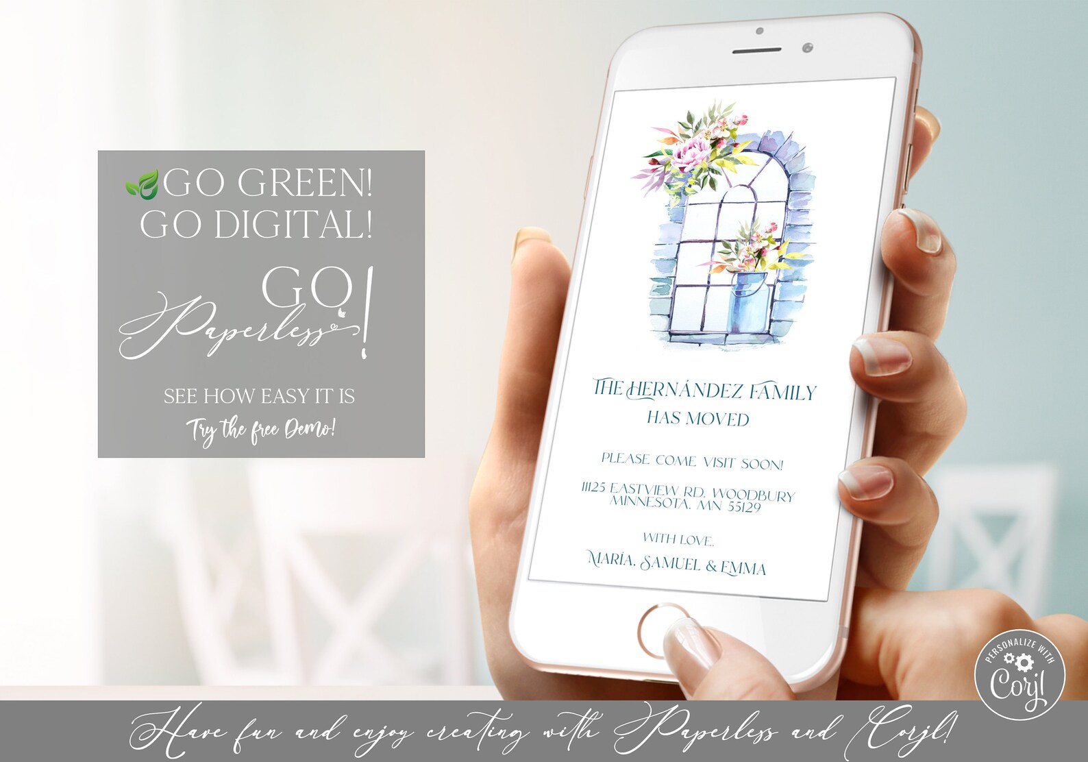 Electronic Moving Announcement Digital Download Template Text - Etsy