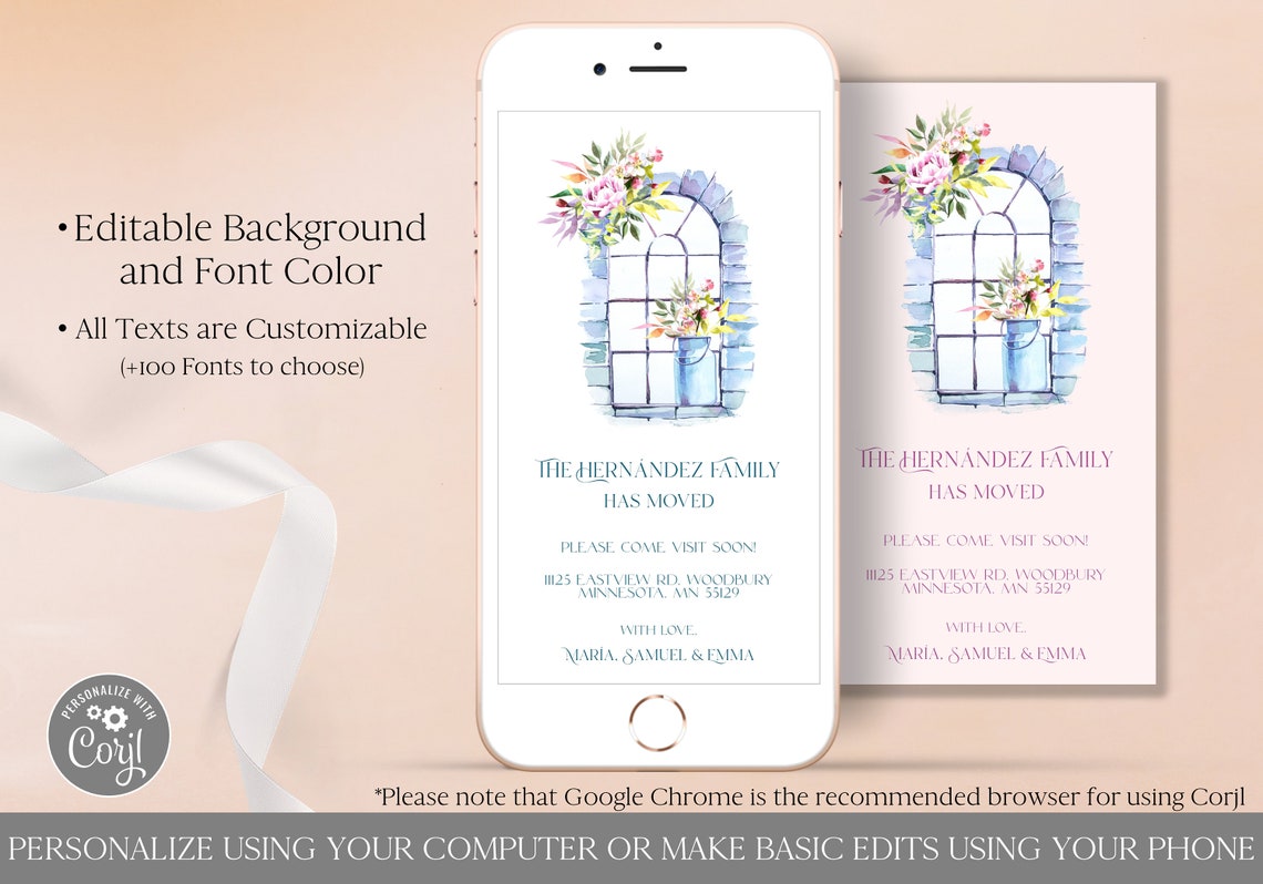 Electronic Moving Announcement Digital Download Template Text - Etsy