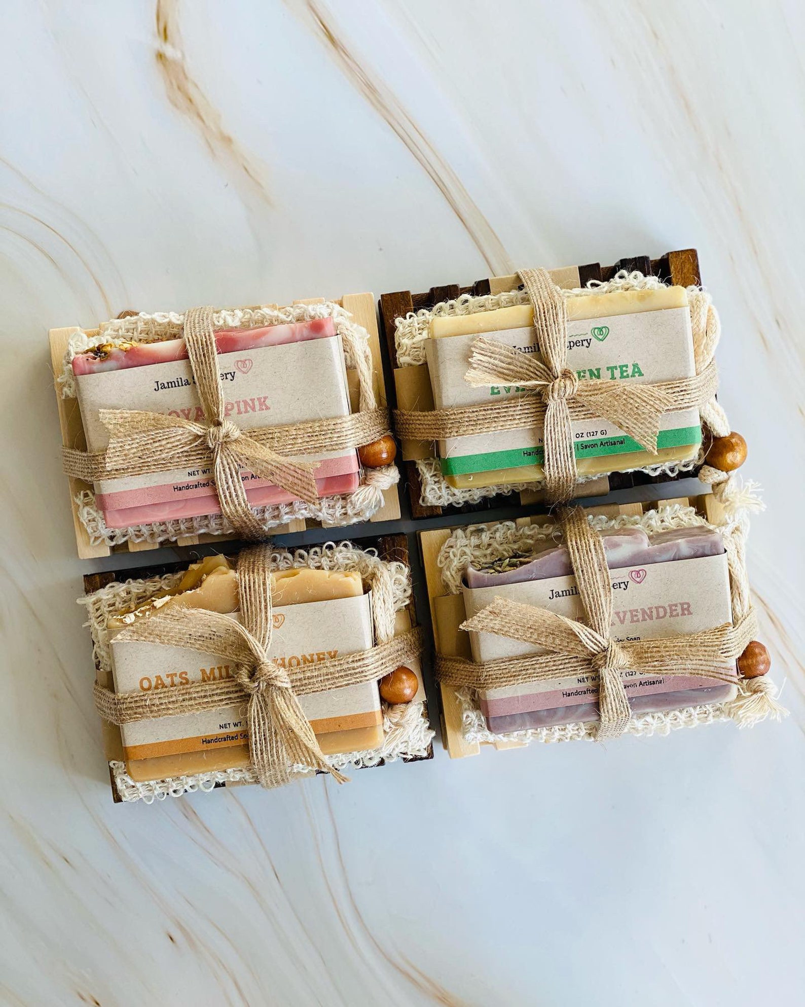 Handmade Soap Bundle - All Natural Soaps With Soap Dish & Sisal Bag ...