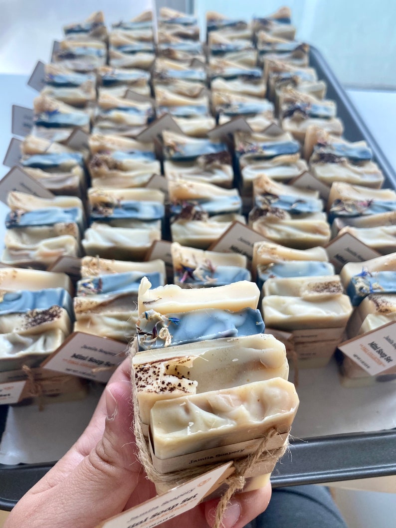 Mini Soap Set 4 Soap Bar Samples All Natural Handmade Soap - Etsy