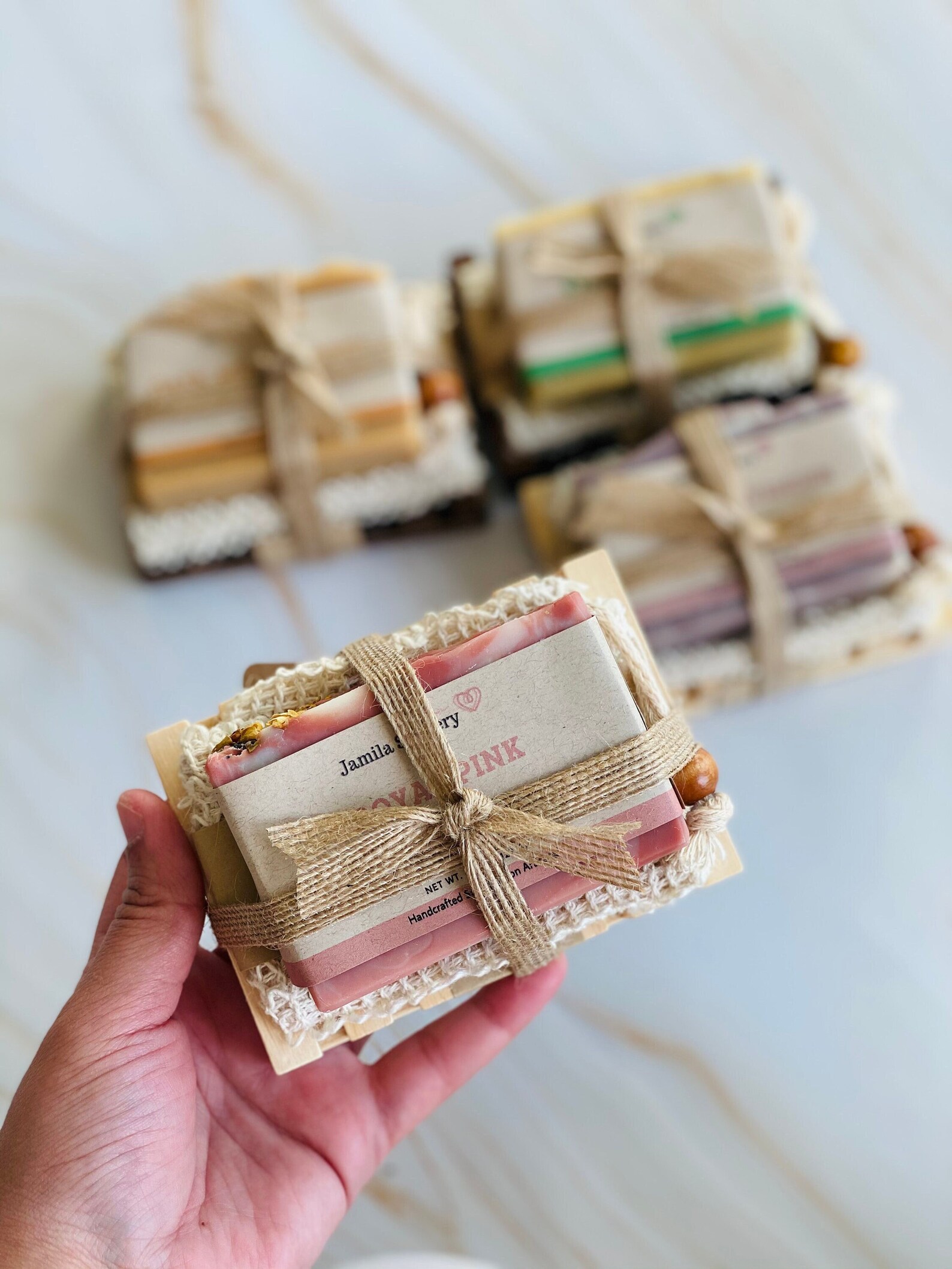 Handmade Soap Bundle - All Natural Soaps With Soap Dish & Sisal Bag ...