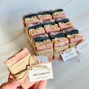 Mini Soap Set, 4 Soap Bar Samples, All Natural Handmade Soap, Perfect ...