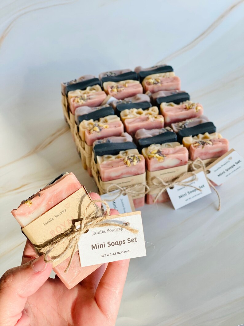 Mini Soap Set 4 Soap Bar Samples All Natural Handmade Soap - Etsy