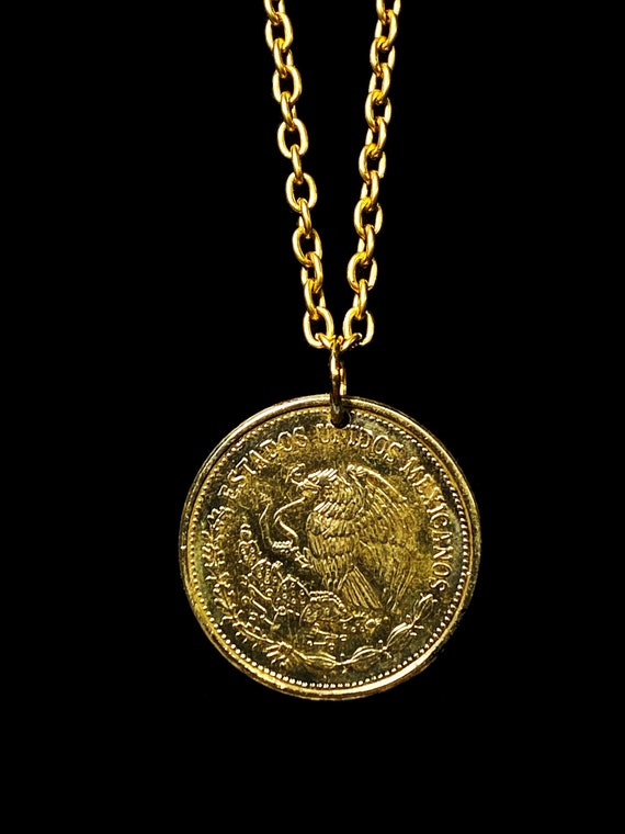 Gold peso pendant store