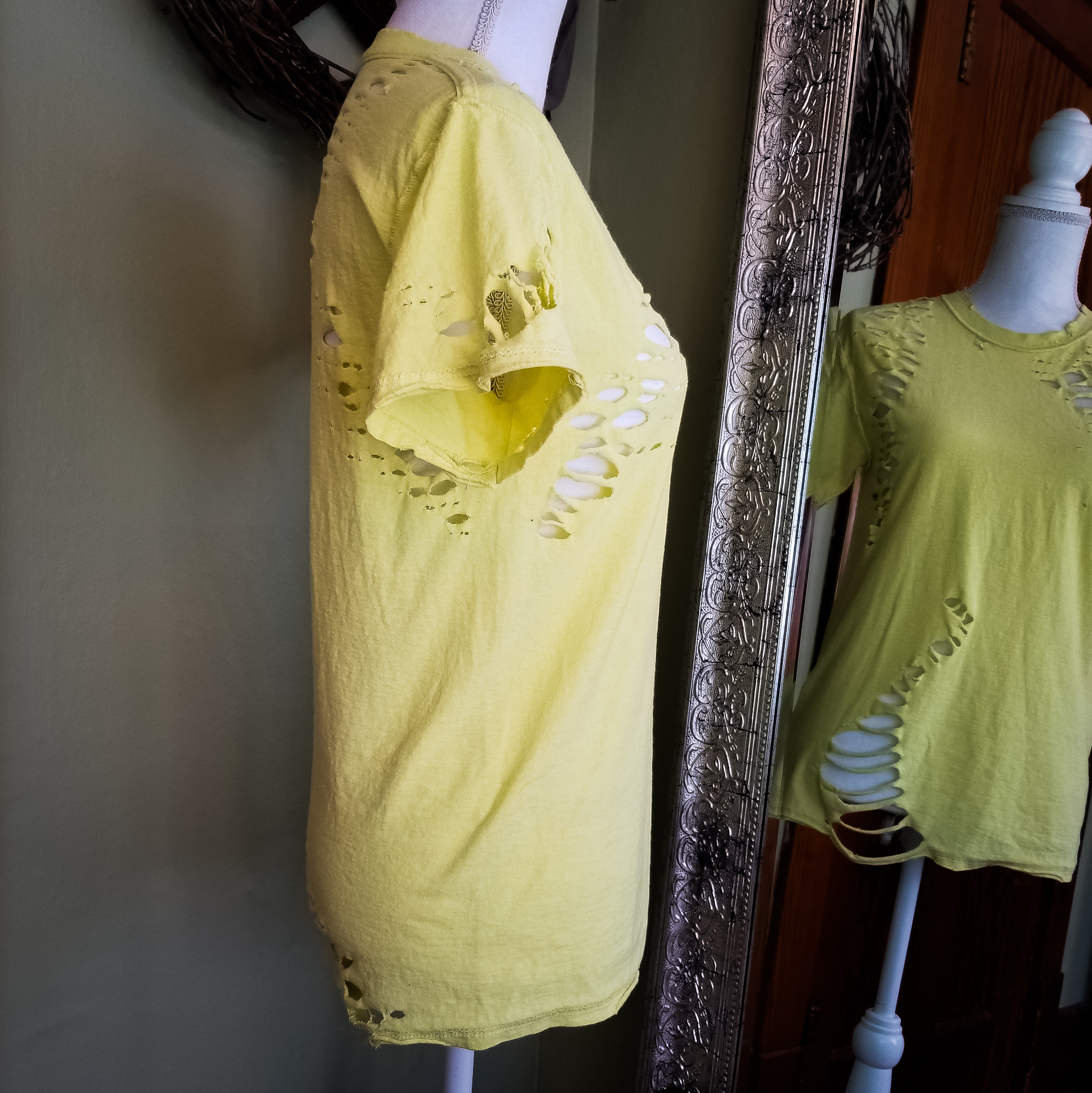 Distressed Shirt Ripped Shirt Torn Shirts Women's Clothing Destroyed ...