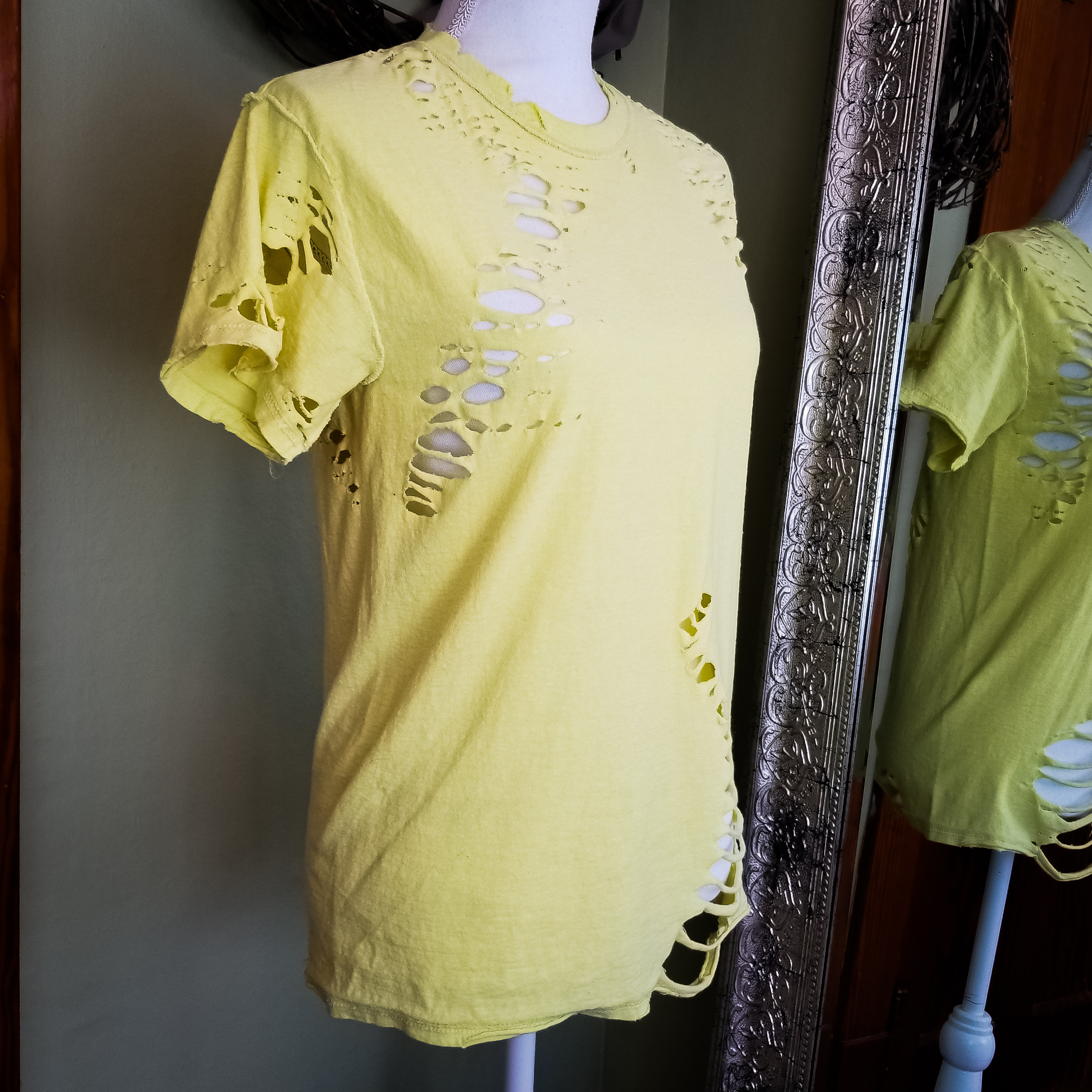 Distressed Shirt Ripped Shirt Torn Shirts Women's Clothing Destroyed ...